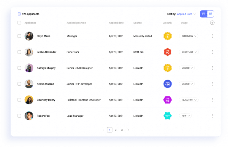 Creating and managing talent pool - Hirebee